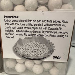 Norpro | Kitchen | Norpro Reusable Ceramic Pie Weights In Sealed ...